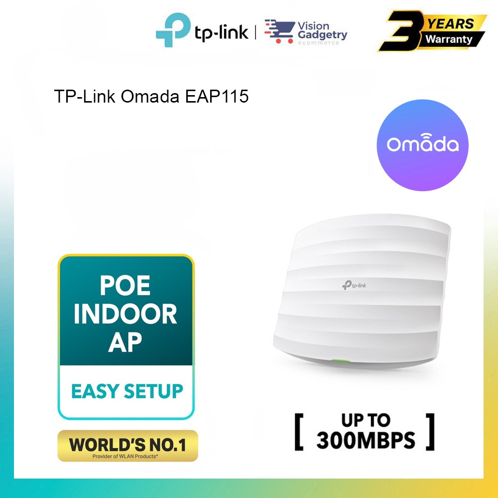 TP-Link Omada EAP110 EAP115 Wall 300mbps WiFi Wireless MU-MIMO Gigabit ...