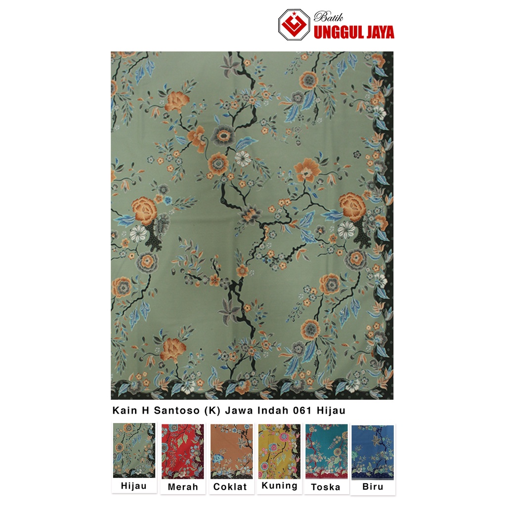 Unggul Jaya Batik Fabric - Putri Jelita - Jawa Indah 061 - Soft and ...