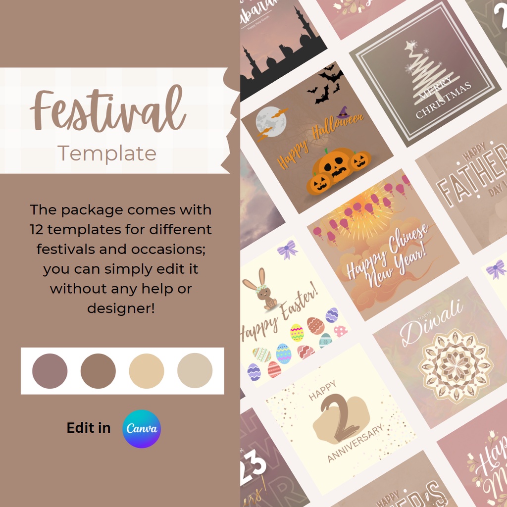 BySolv - 12 Festive and Occasion Designs - Canva Template - Camel ...