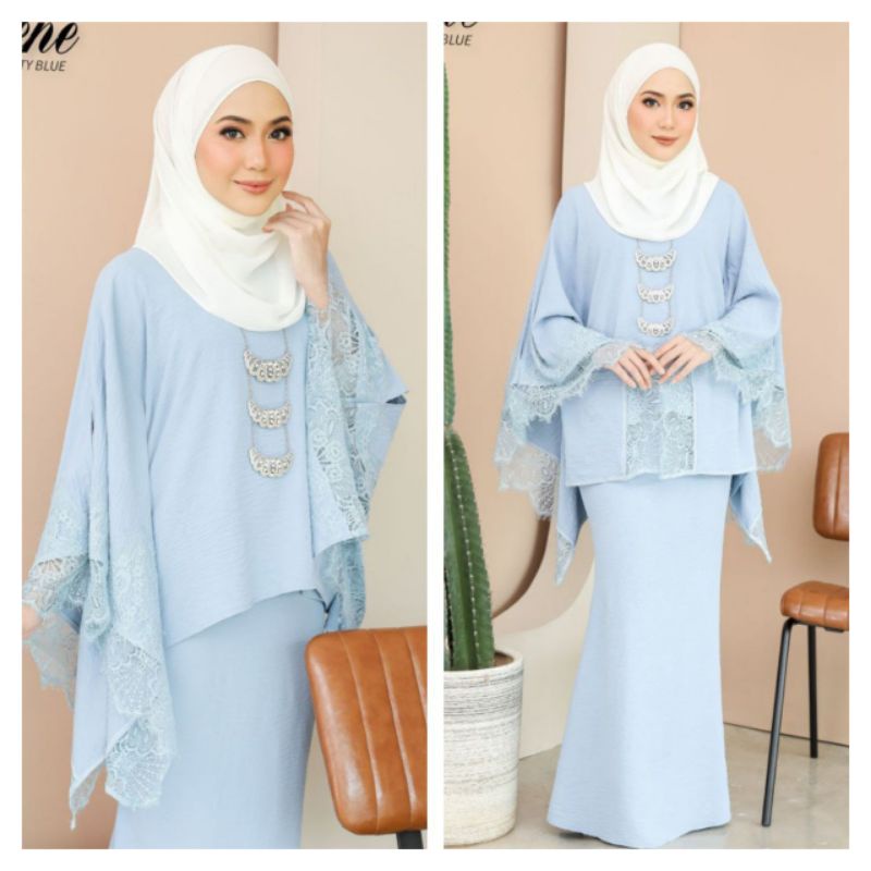 Kurung Kaftan Lace Darlene. 9108 Ironless Kaftan Kurung Lace. Exclusive ...