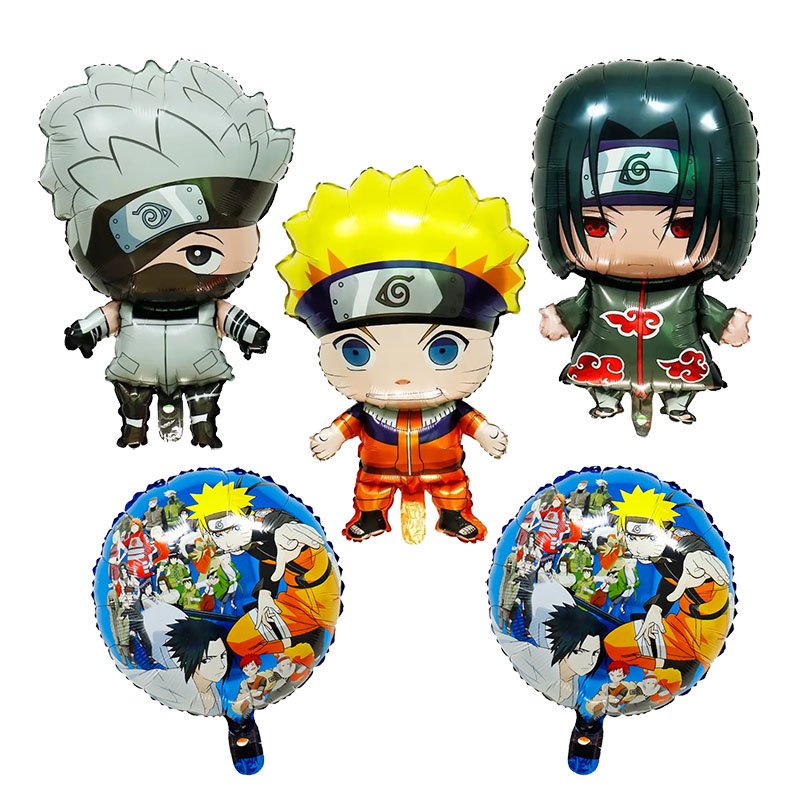 Naruto Cartoon Theme Foil Balloon Anime Ninja Naruto Kakashi Itachi ...