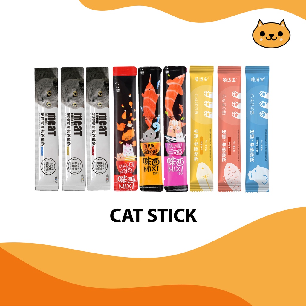 HT ⚡Ready Stock⚡ High Vitamin Cat Stick Snek Kucing Creamy Cat Treat ...