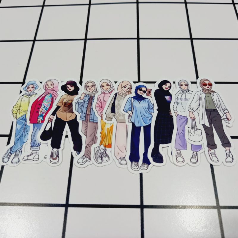 (10pcs)Hijab Girl 1 Sticker/Planner Sticker/Journal Sticker/Decoration ...