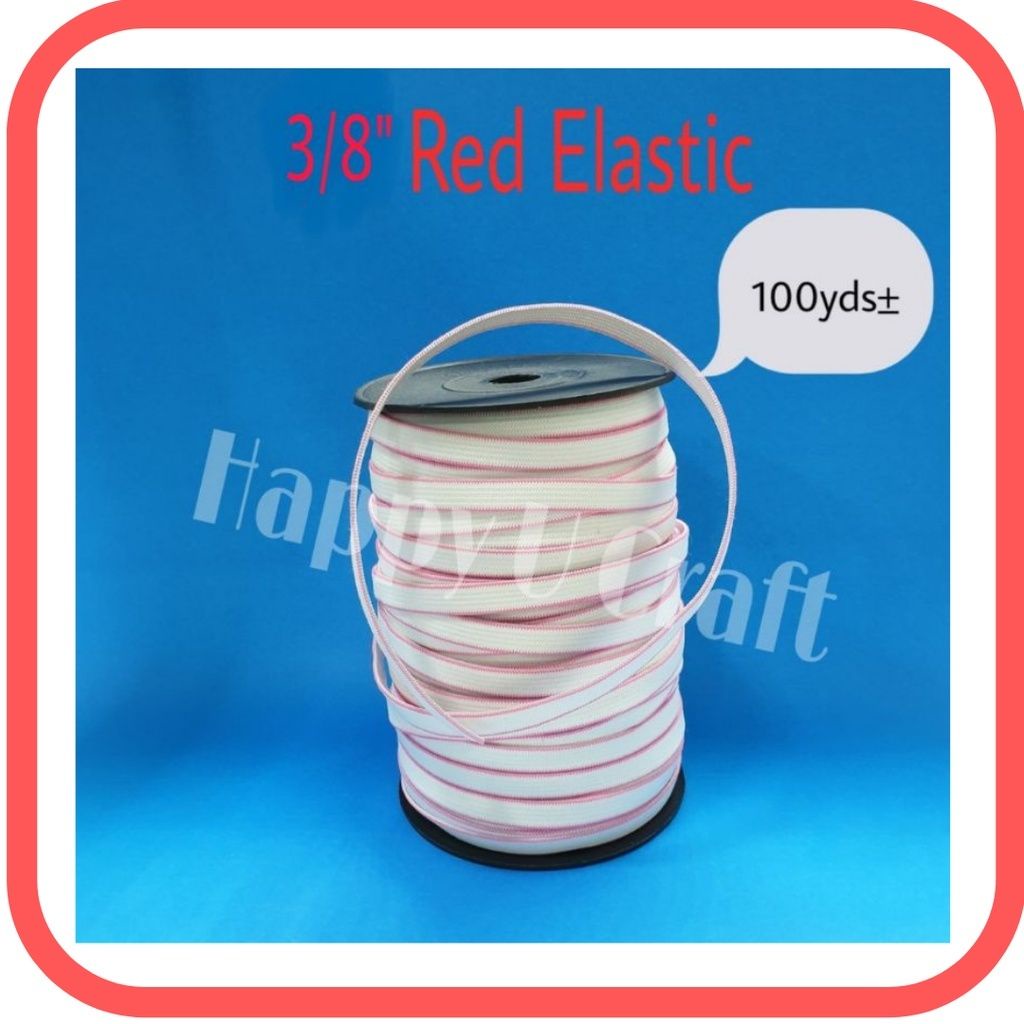 3/8" Getah Seluar (100 Yds+-)/3/8" Red Line Elastic Band(10mm+-) Made ...