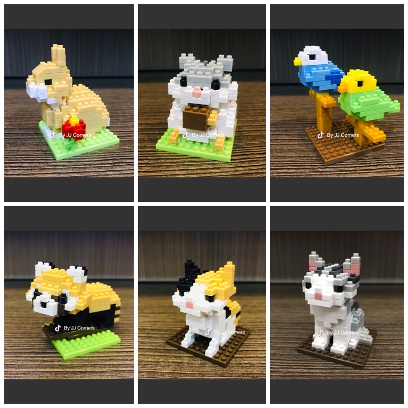 DAISO Japan Petit Blocks (Limited Edition) - Rabbit/Hamster/Parakeet ...