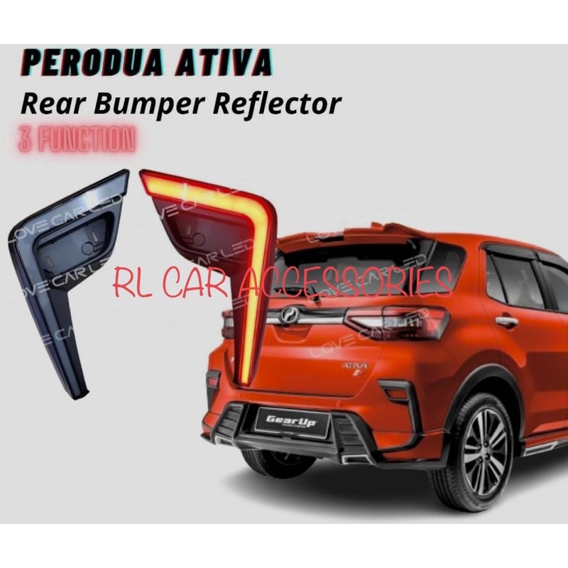 Perodua Ativa 2021 2022 2023 Rear bumper led reflector fog lamp light ...