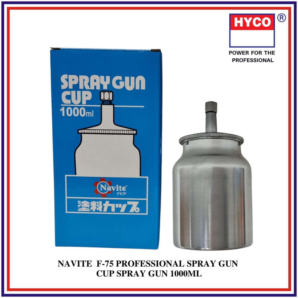 NAVITE F-75 Professional Spray Gun 400ml/ 750ml/1000ml Compressor Air ...