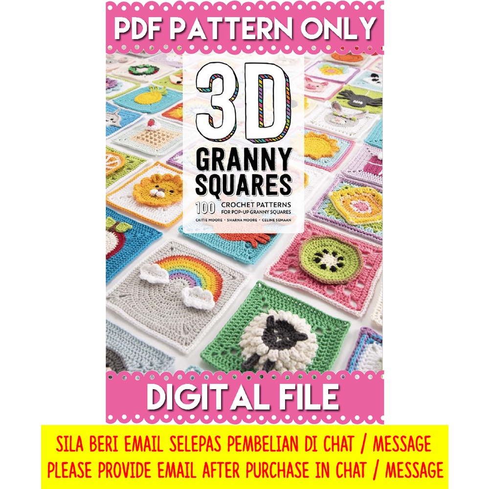 Crochet Pattern - 3D Granny Squares - 100 Crochet Patterns for Pop-up ...