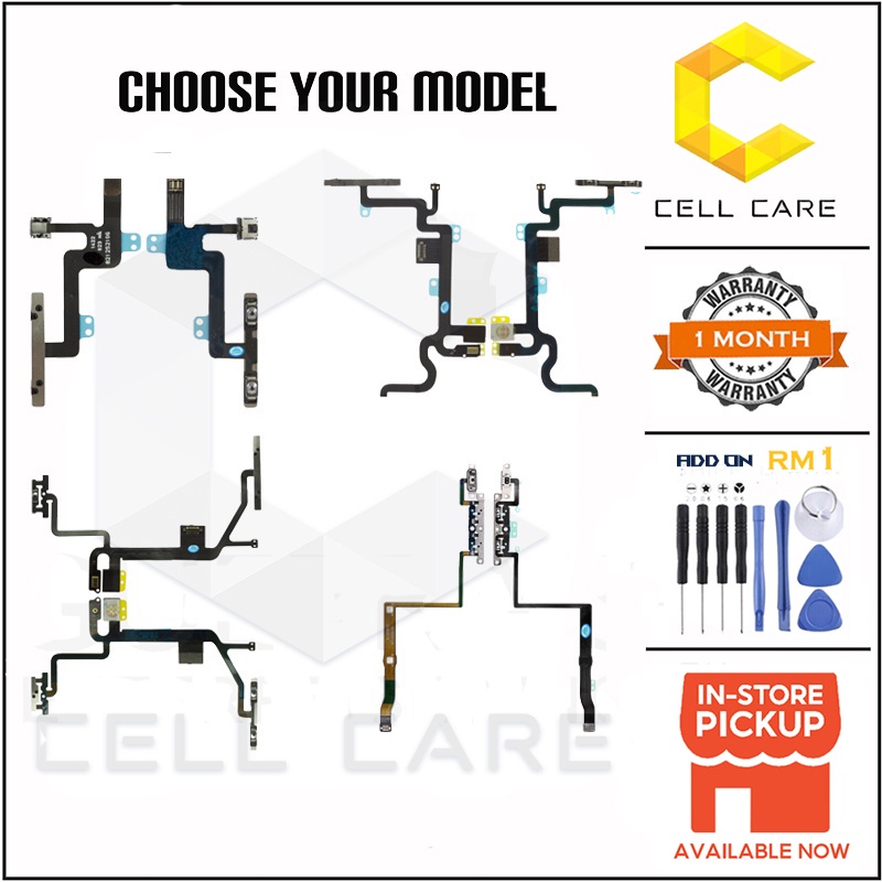 Power On Off Ribbon Flex Cable with Mute Compatible For IP 4 4S 5 5S 5C ...