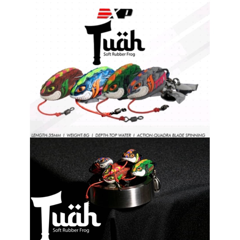 EXP TUAH FROG Soft Rubber Frog THAILAND Expert For Snakehead Hunter ...