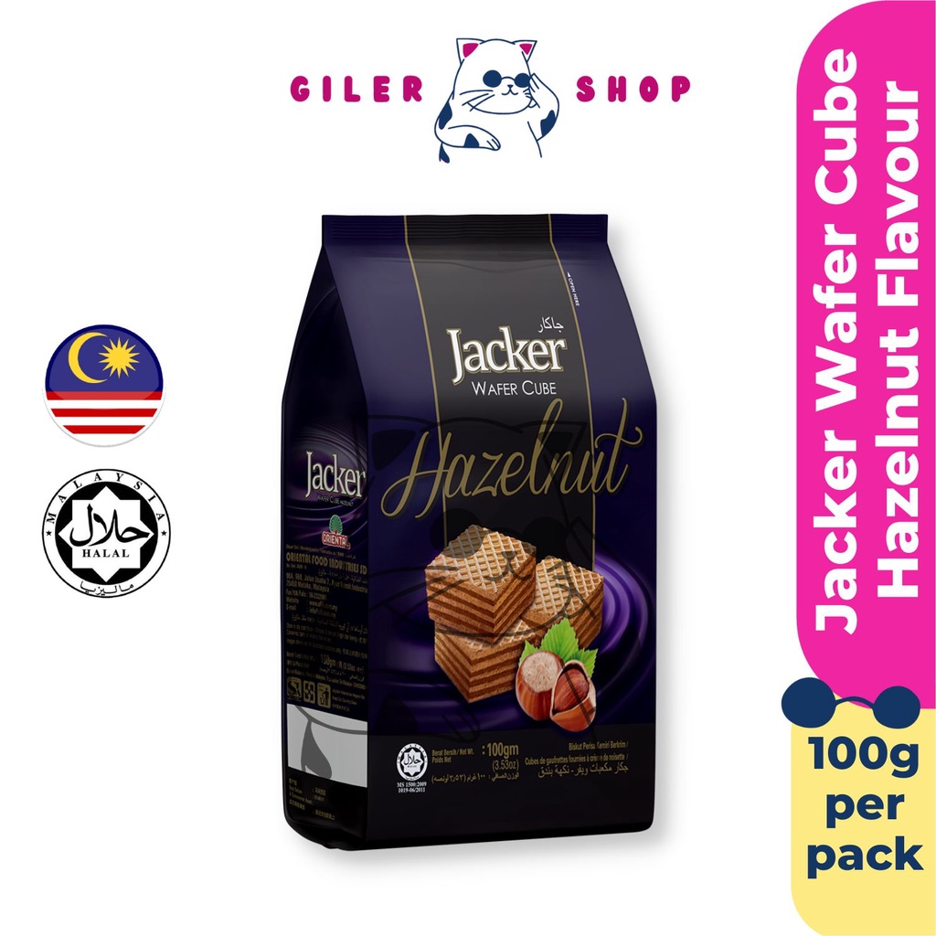 Wafer Cube Jacker Hazelnut Flavour 100g | Shopee Malaysia