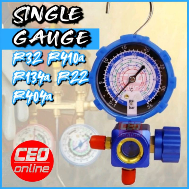 CEO 🇲🇾 [ CT-470L ] Manifold Gauge GAS METER Low Pressure Single Gauge for R410a/R32/R22/R404 ...