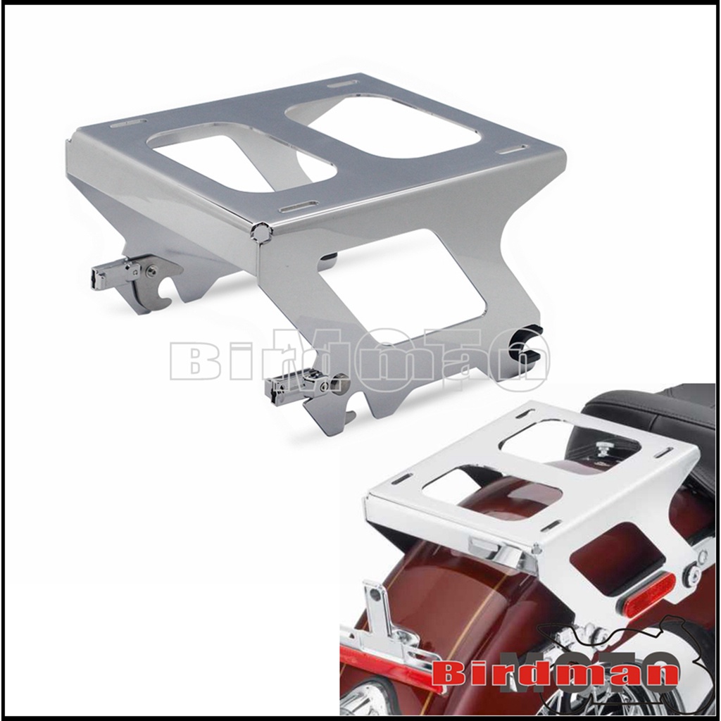 1x Chrome Motorcycle Tour Pak Pack Mounting Racks for Harley Softail ...
