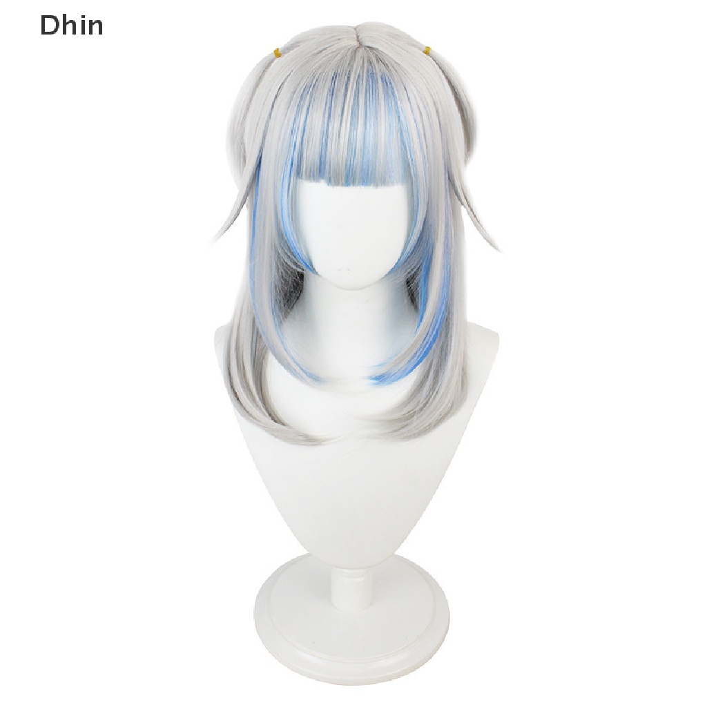 [Dhin] Anime Hololive Gawr Gura Cosplay Wig Heat Resistant Synthetic ...