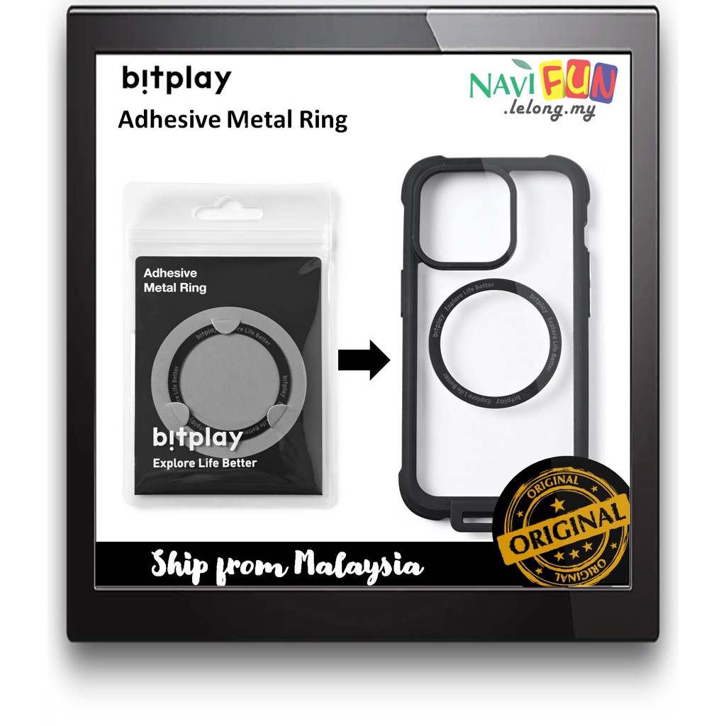 BitPlay Adhesive Metal Magnetic Ring MAG Safe Adapter for case and i phone 12 13 14 Mini Pro Max ...