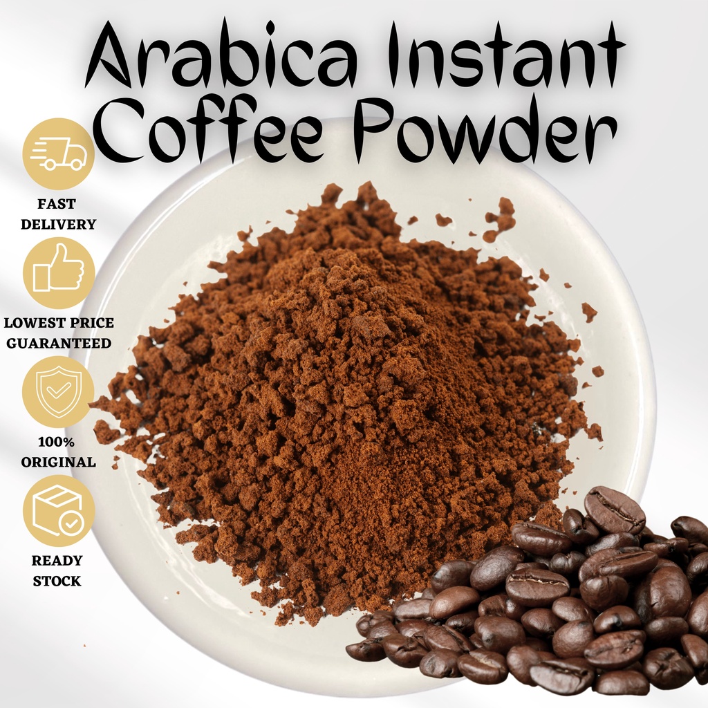 Instant Coffee Powder Arabica(Water Soluble) | Serbuk Kopi Larut Air ...