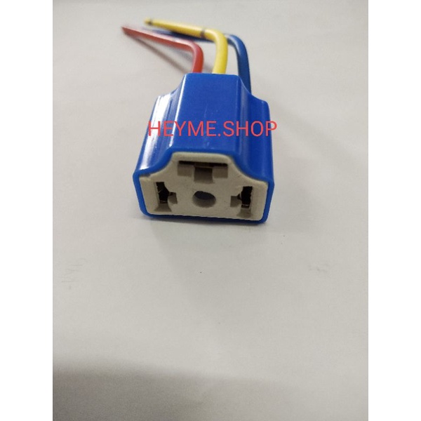 High Temperature Ceramic 3 Pin H4 Head Lamp Socket Headlight Connector ...