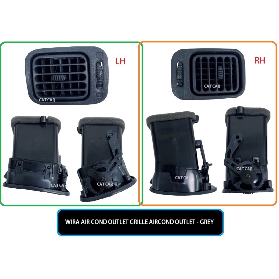 WIRA AIR COND OUTLET GRILLE AIRCOND OUTLET - GREY | Shopee Malaysia