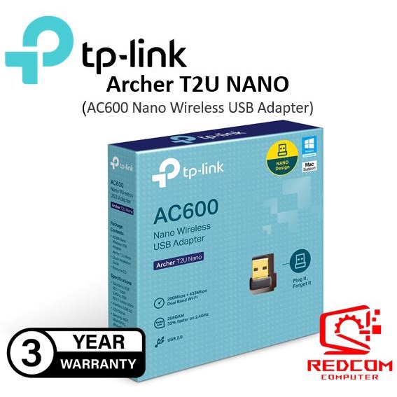 TP-LINK ARCHER T2U NANO AC600 Nano Wireless USB Adapter | Shopee Malaysia