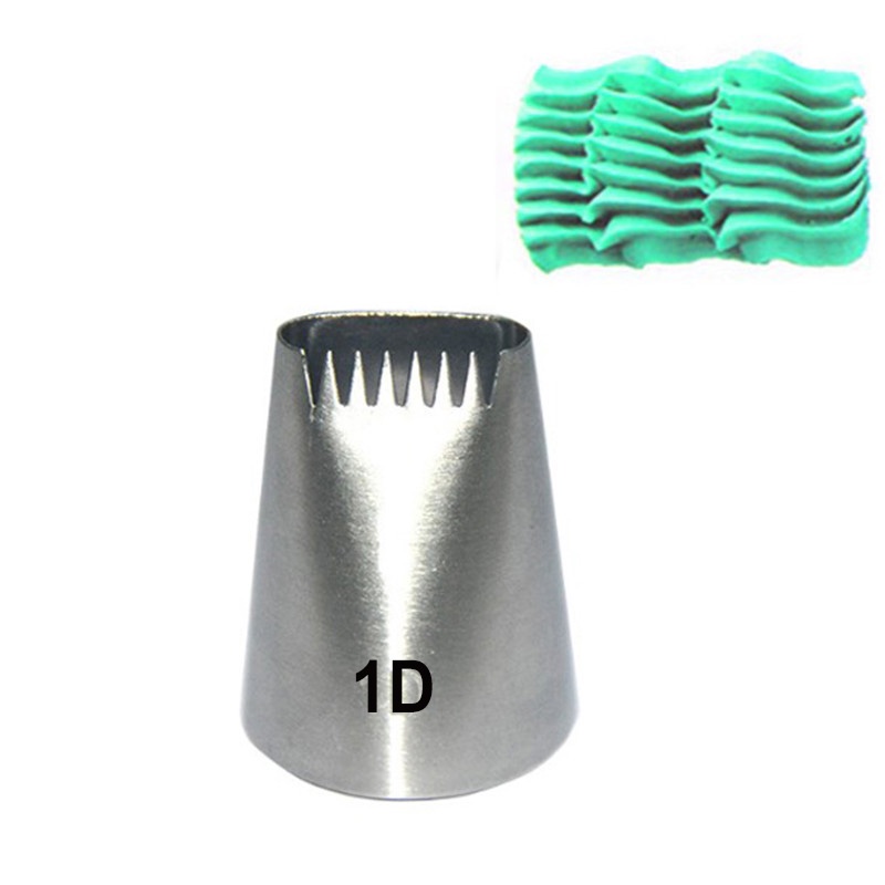 1PCS Stainless Steel Icing Tips Piping Nozzles #1M #2D #2F #9FT #6B #1D ...