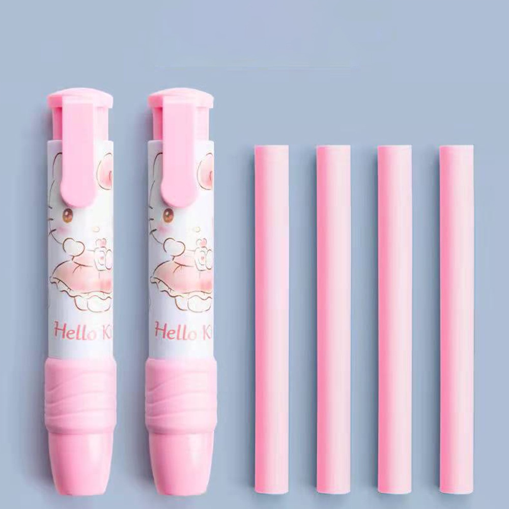 DC Pemadam Pensil Jenis Pen Sekolah 4PCS Retractable Eraser Pencil with ...