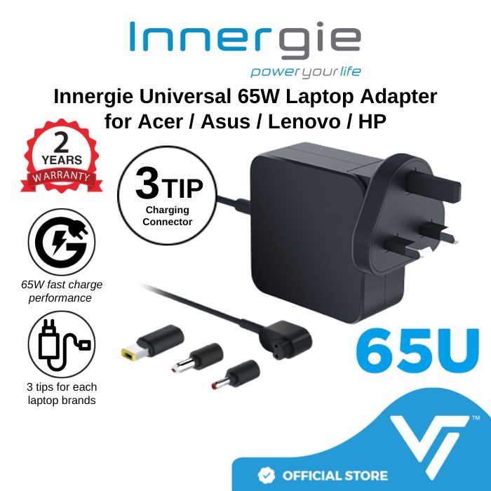 Innergie 65U Universal Laptop Power Adapter Charger for Multiple Brand ...