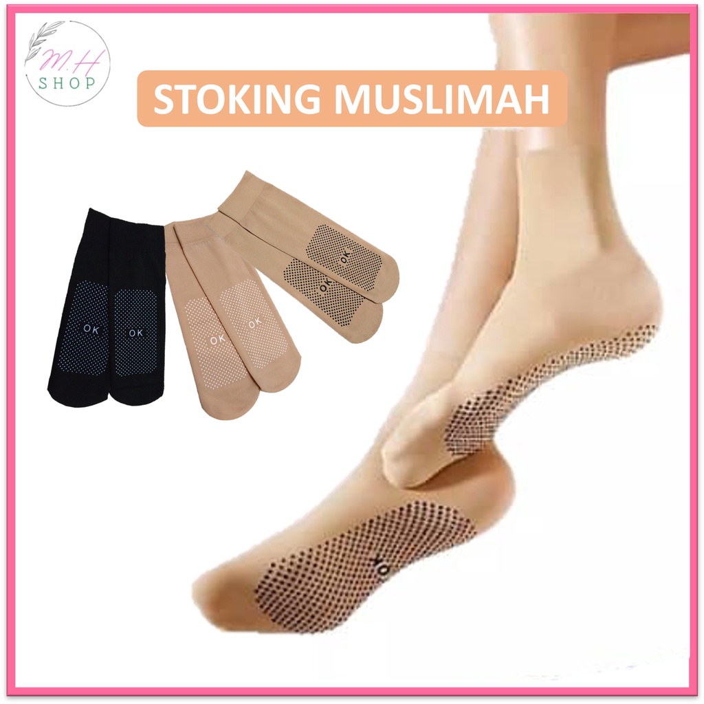 【READU STOCK】1 Pair Muslimah Stokin 100% Brand New Anti Slip Women ...