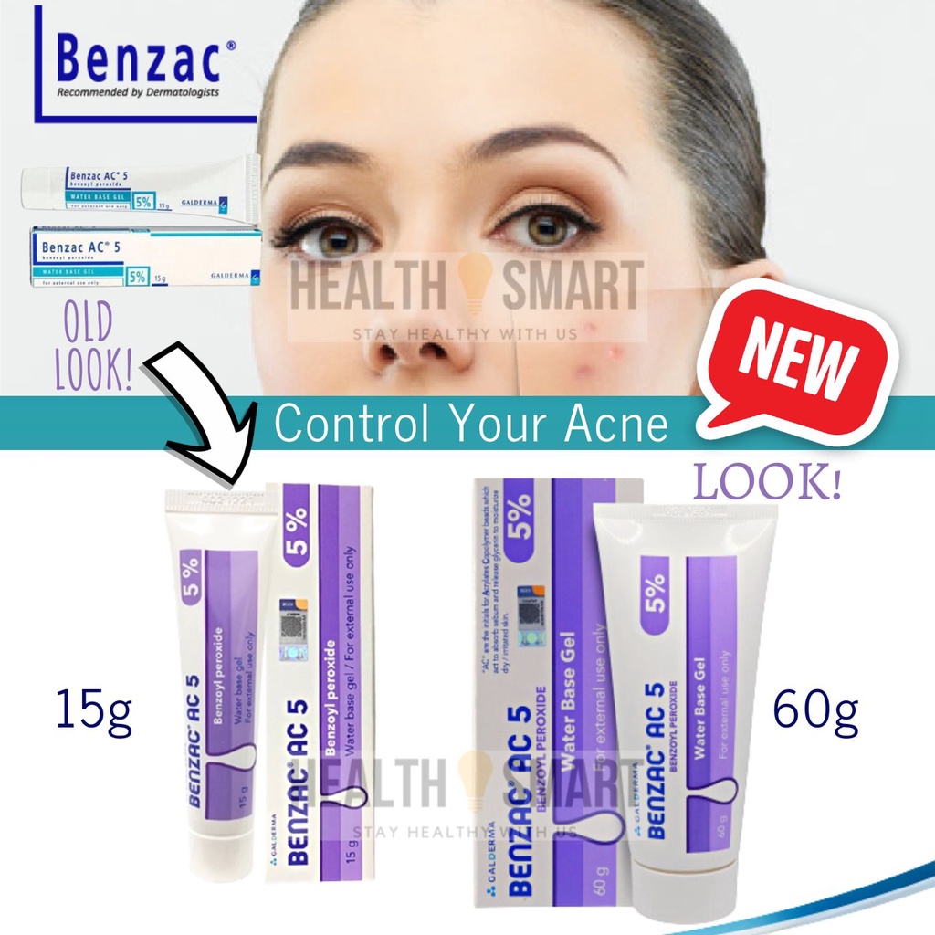 Benzac AC 5% 15g/ Benzac 60g/ Benzac Acne Gel | Shopee Malaysia