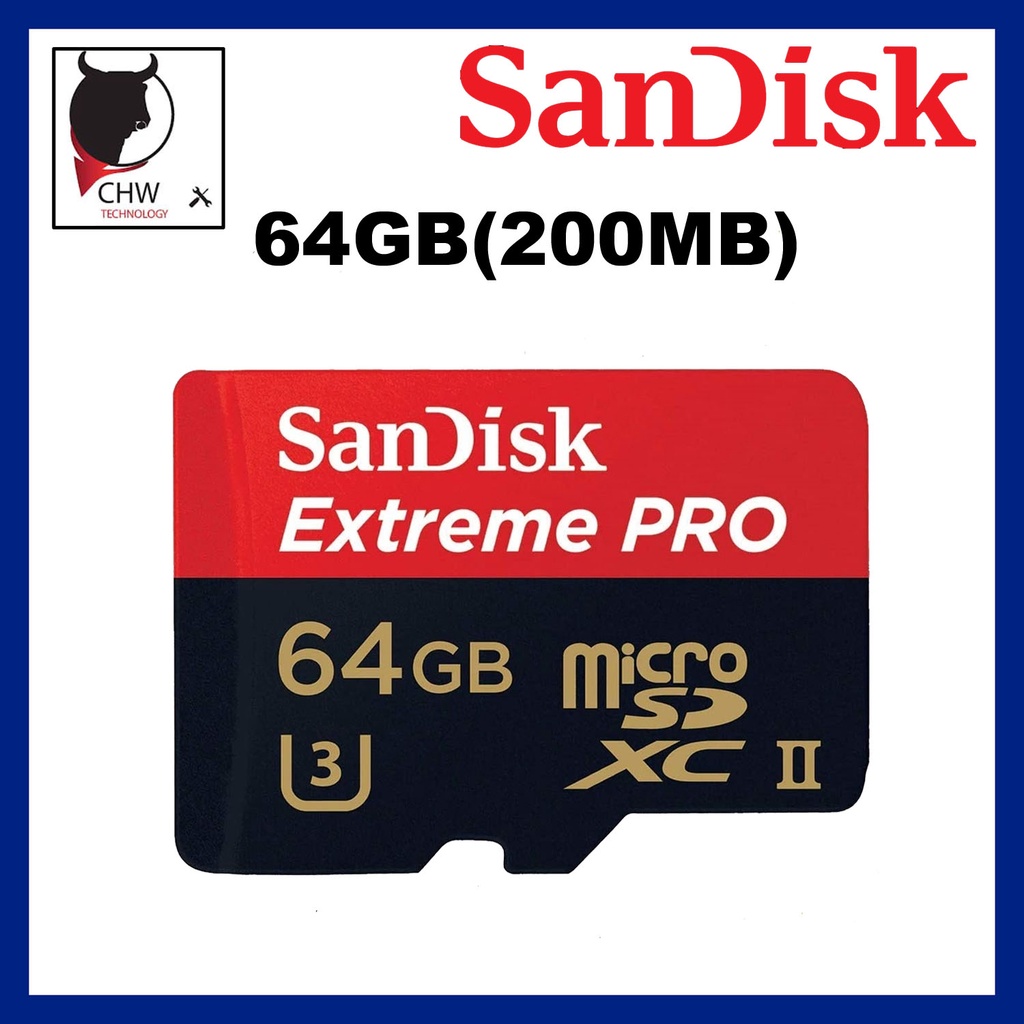SANDISK ORIGINAL MICRO SD EXTREME PRO 64GB/128GB/256GB/512GB(200MB ...