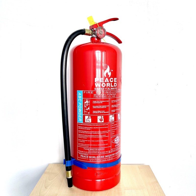 FIRE EXTINGUISHER 9KG (ABC) / 9KG ABC DRY POWDER (PEACE WORLD) **READY ...