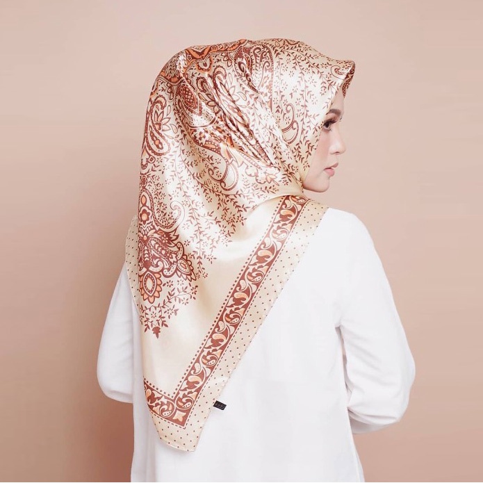 Tudung bawal satin immitate silk hijab corak leopard snake tudung ice ...