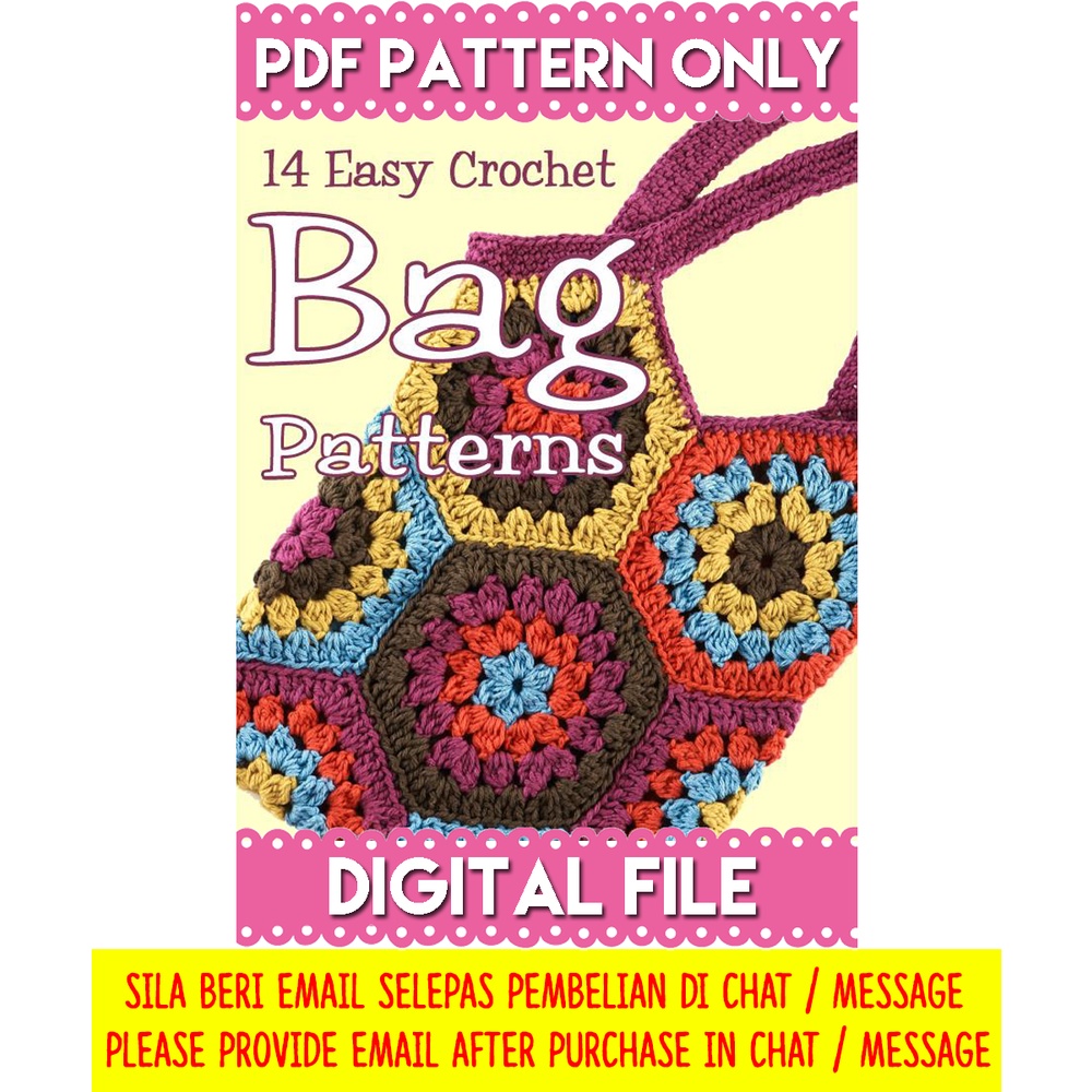 Crochet Pattern - 14 Easy Crochet Bag Patterns PDF | Shopee Malaysia