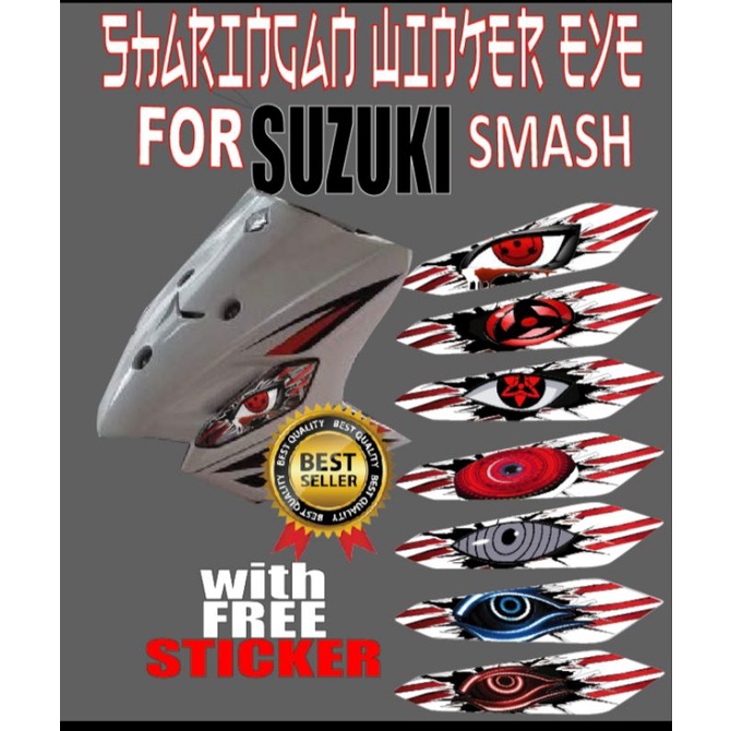 SUZUKI SMASH 115 WINKER EYE SHARINGAN (TRANSPARENT) W/ FREE KALMOT ...