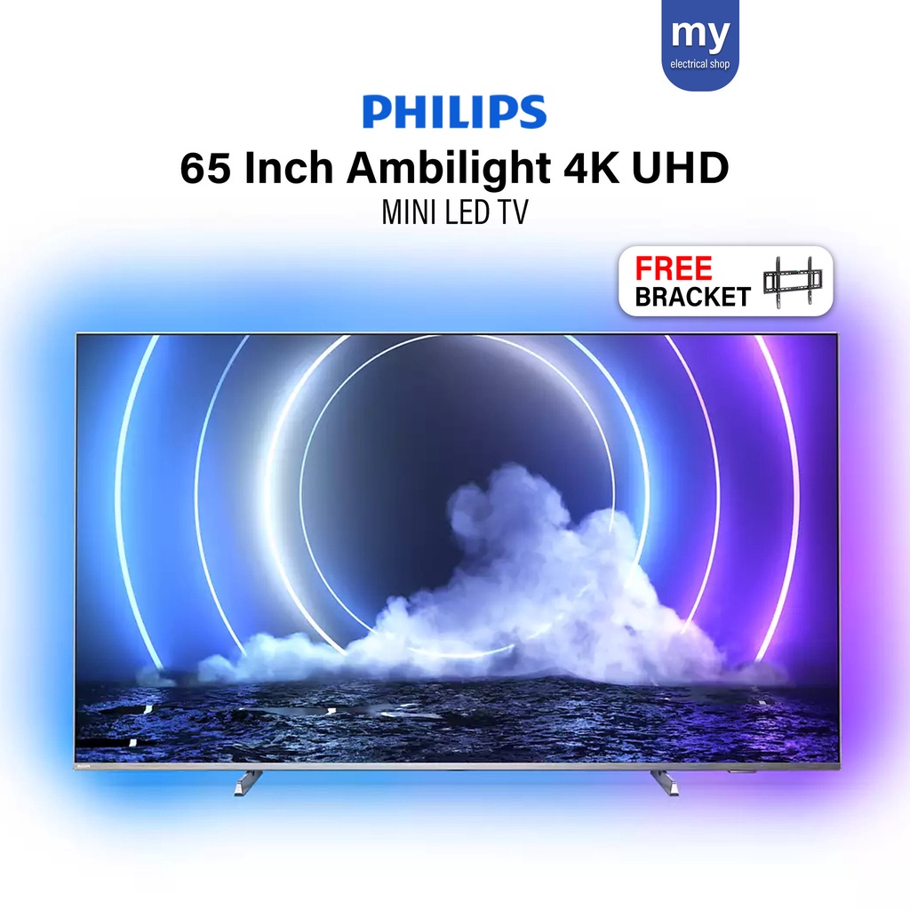 [ Ambilight Mini LED TV ] Philips 65PML9506 65 Inch 4K UHD Android TV ...