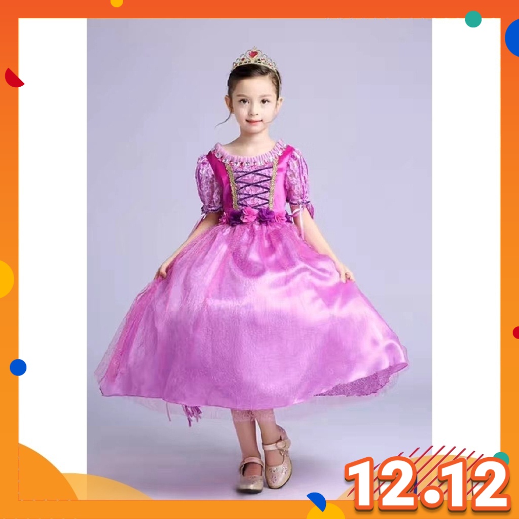 CY 3381 MUSLIMAH MUSLIM DISNEY PRINCESS DRESS COSTUME RAPUNZEL | Shopee ...