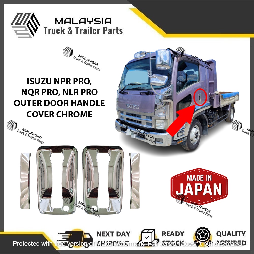 ISUZU NPR PRO NQR PRO NLR PRO 1TON 3TON DOOR OUTER HANDLE COVER CHROME ...
