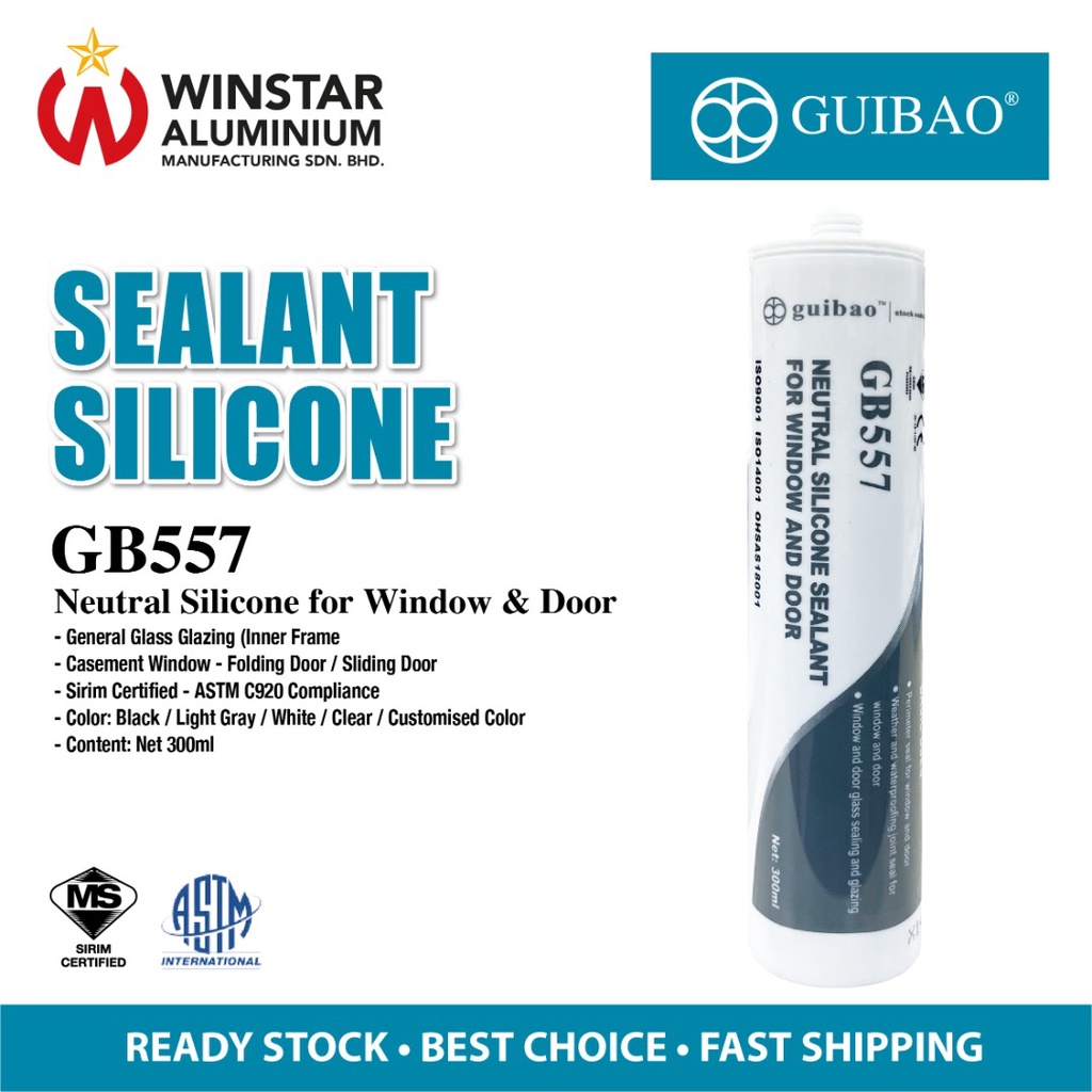 GB557 Guibao Silicone & Sealant Best for Multipurpose (BLACK ) | Shopee ...