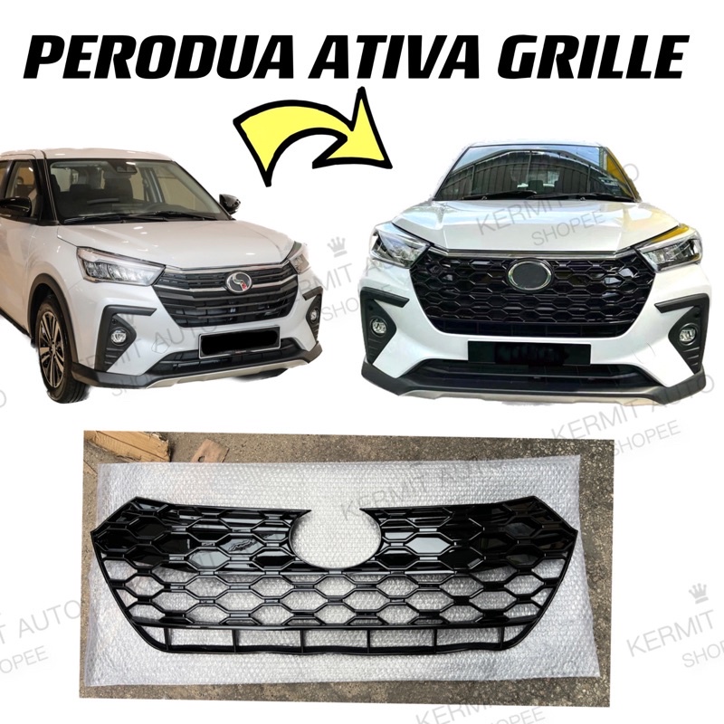 PERODUA ATIVA GRILLE GRILL RADIATOR (MINI COOPER DESIGN) SARUNG DEPAN ...