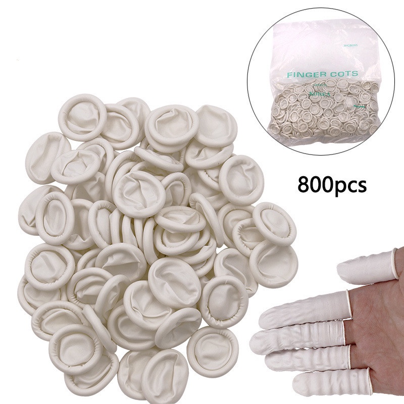 (Ready Stock)800pcsWhite finger cover disposable latex finger cover ...