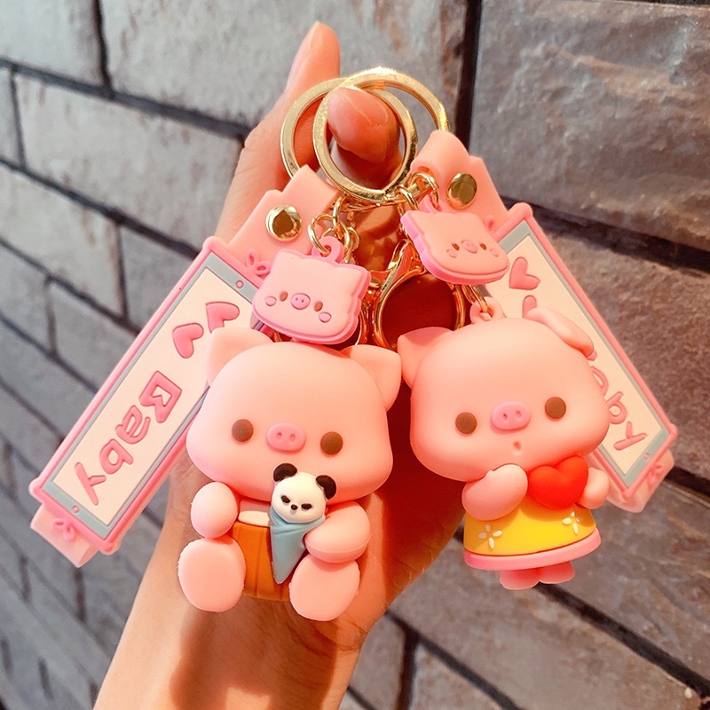 Cute pig design keychain fashion design key ring cartoon design ...