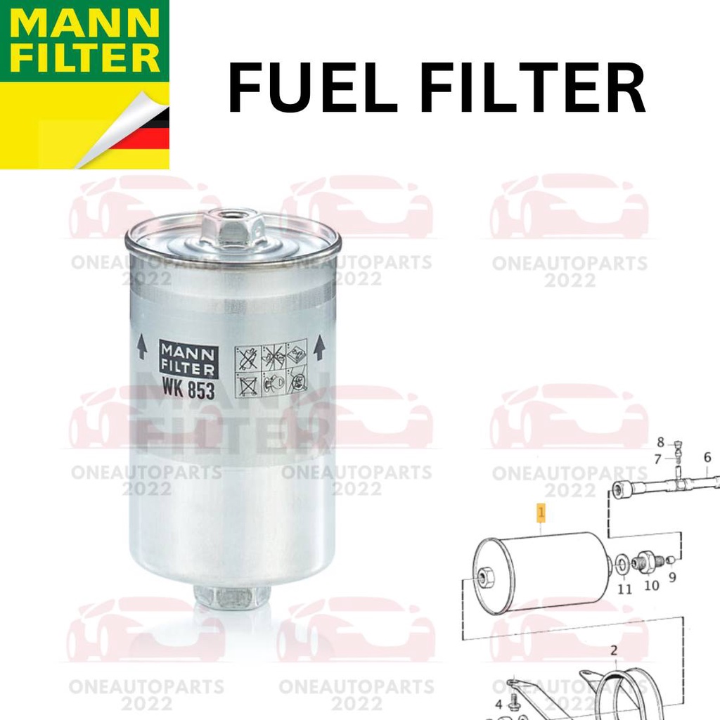 MANN GERMANY FUEL FILTER VOLVO 240 2.3 740 2.3 940 2.3T | Shopee Malaysia