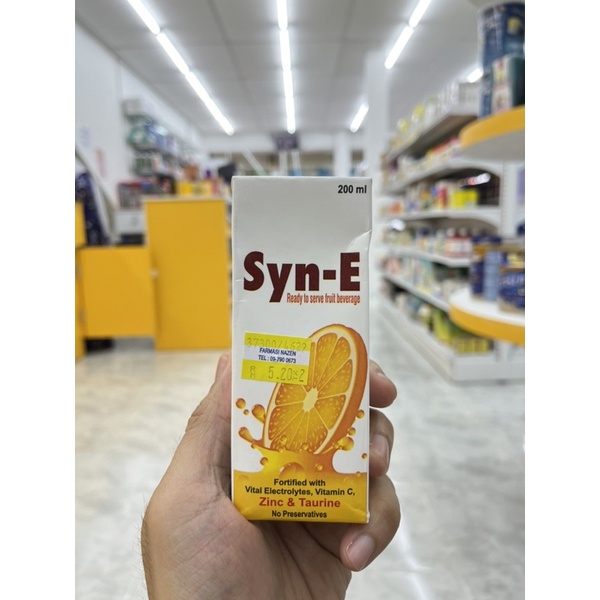 Syn-E Electrolytes Orange Juice 200ml Ready Made Demam Muntah Cirit ...