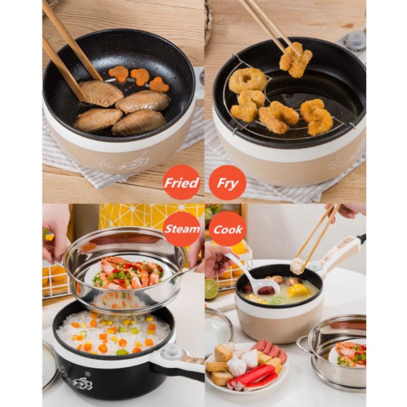 1.2L Lopol Electric Non Stick Ceramic Frying Pan Mini Rice Cooker ...