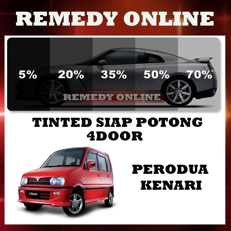 Perodua Kenari Tinted Kereta 2PLY UV 99% 4 Pintu Siap Potong/Car Tinted ...