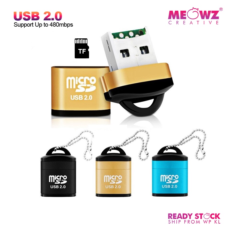 Ultra Mini Micro SD TF Card Reader USB2.0 up to 480mbps Portable for ...