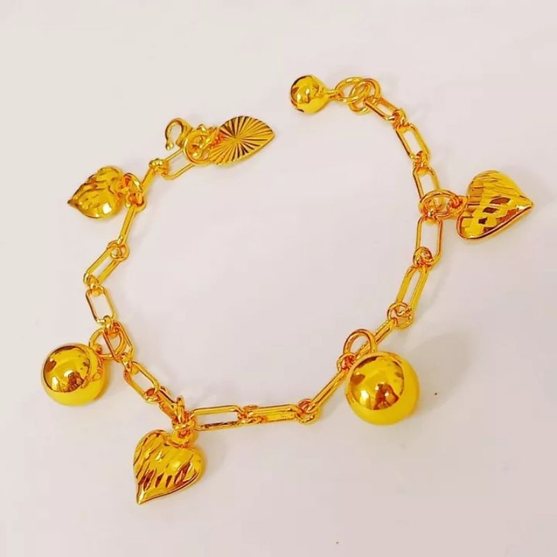 Bracelet Gelang Tangan Klip Love Loceng Emas Bangkok FREE COP 916 ...