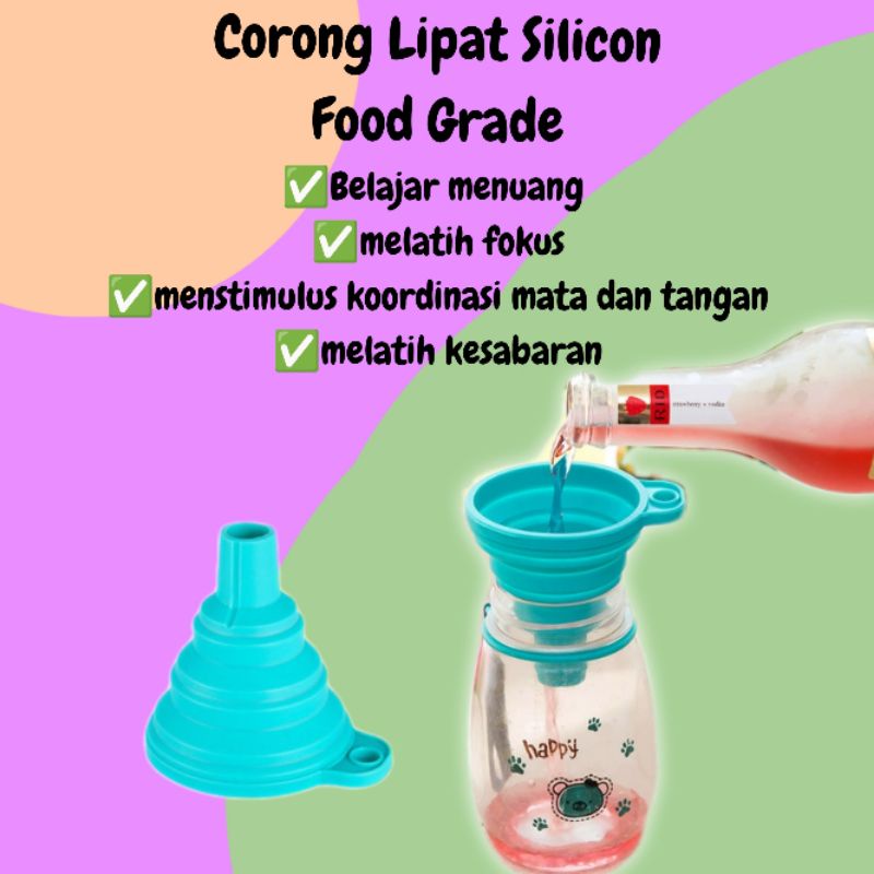 Food Grade Silicon Folding Funnel for Montessori playing | Shopee Malaysia