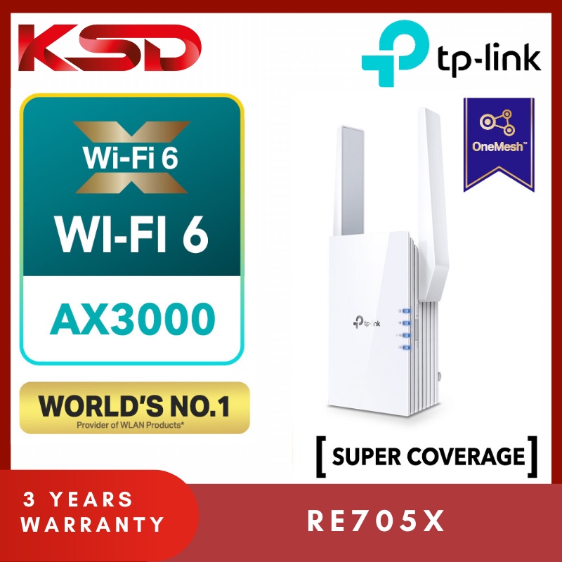 TP-LINK RE705X AX3000 / RE605X AX1800/RE505X AX1500 Onemesh WiFi 6 Wireless AX WiFi Range ...