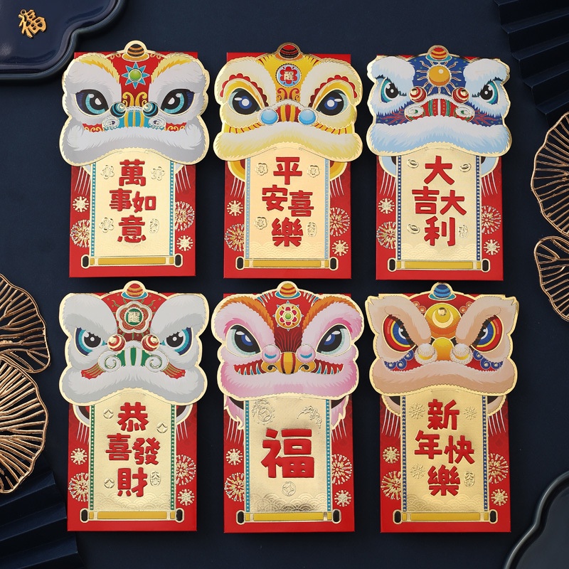 SHUNO 2024 CNY Red Packet Angpow 新年龙年红包封袋創意长款 Chinese New Year Angpau ...