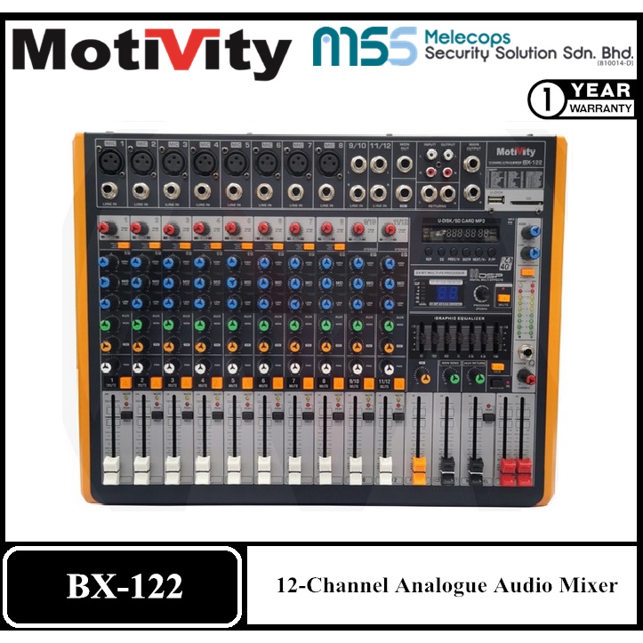 MOTIVITY BX-122 12-Channel Analogue Audio Mixer | Shopee Malaysia